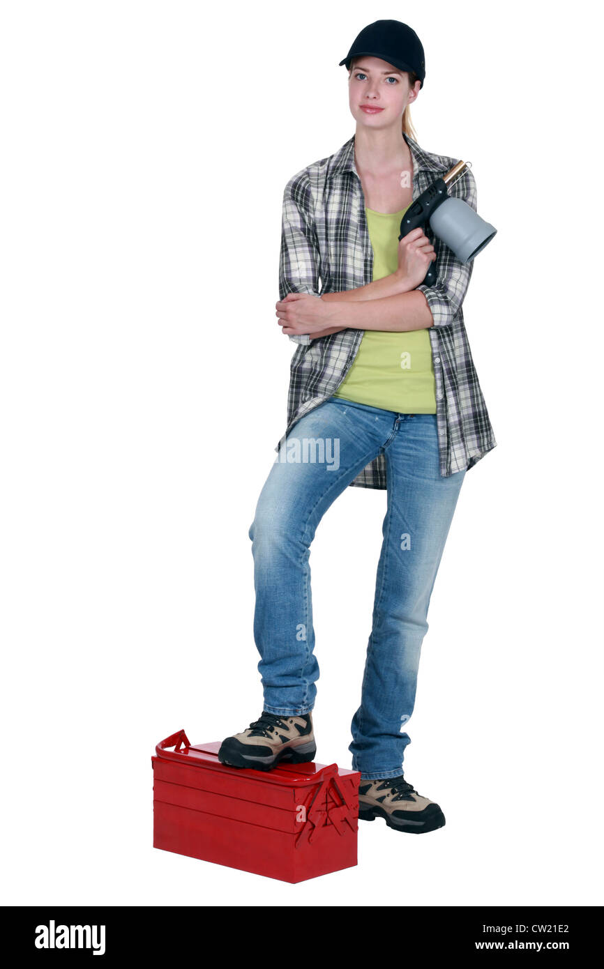 Holding torch isolated Cut Out Stock Images & Pictures - Alamy