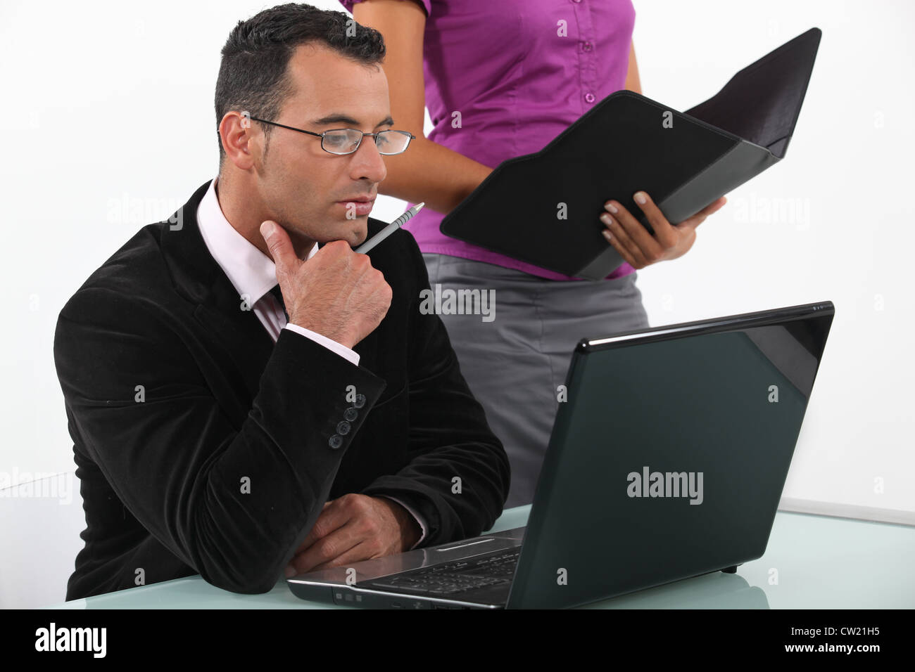 A boss and his secretary at work Stock Photo - Alamy