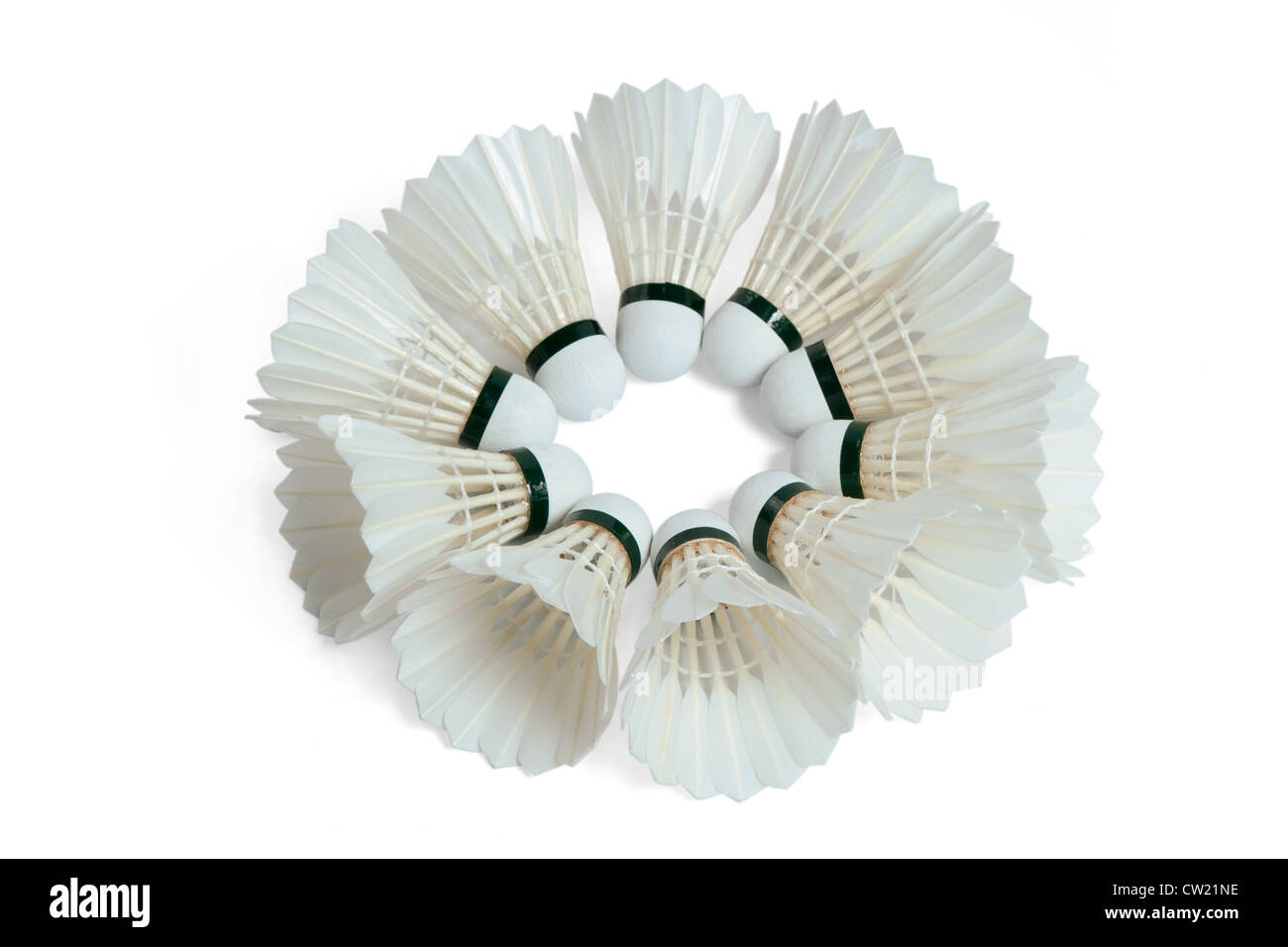 shuttlecock isolate on white background with path Stock Photo - Alamy