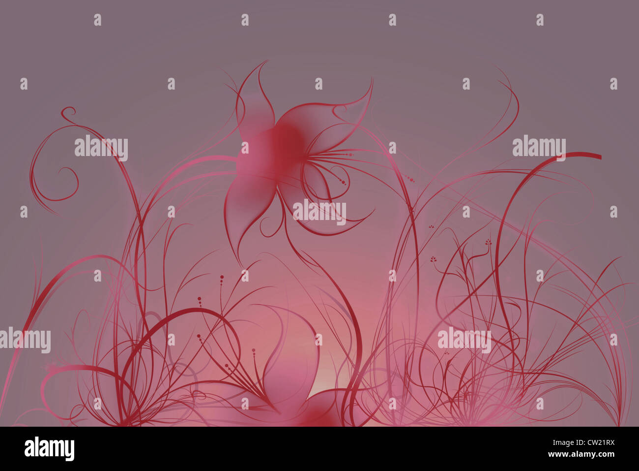 Beautiful illustrated flower background design with gradient Stock ...