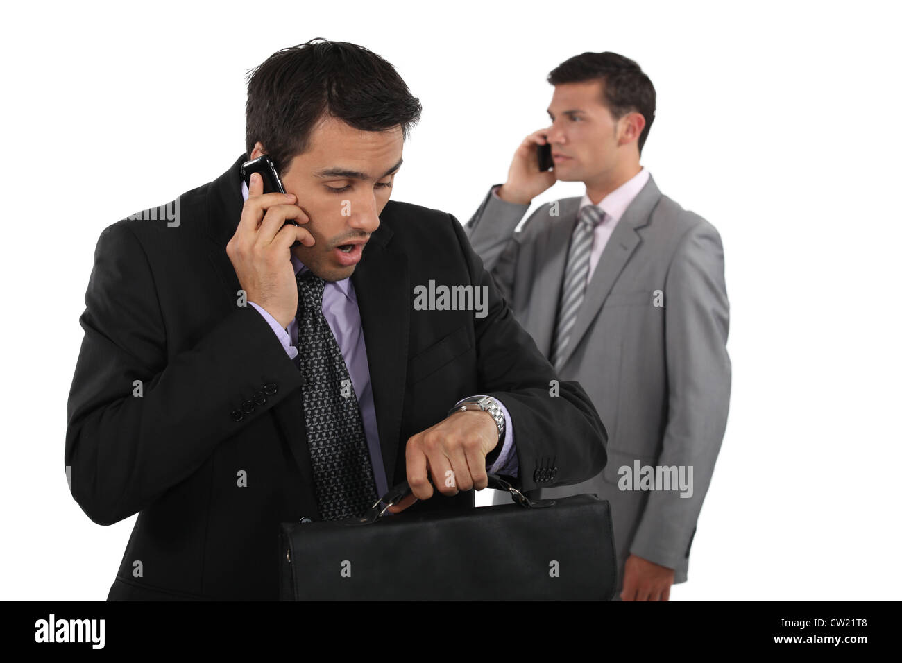 businessman being late Stock Photo - Alamy