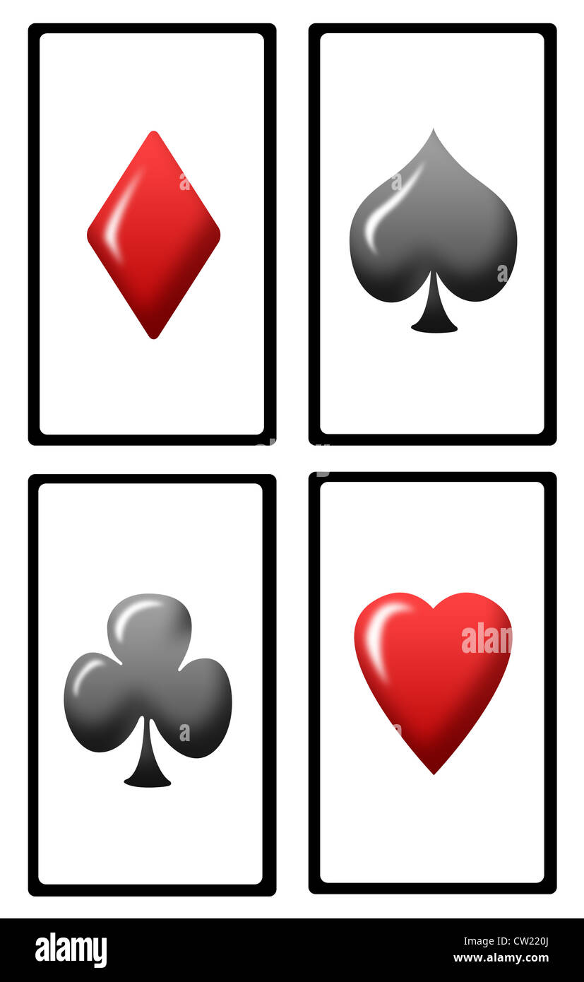 set of playing cards abstract illustration Stock Photo - Alamy