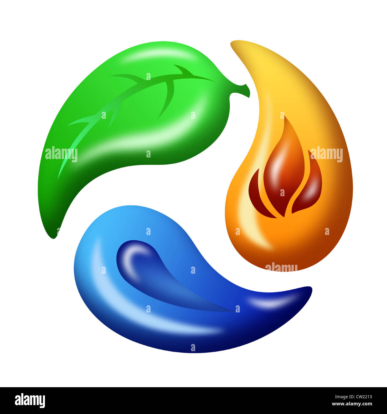Green leaf fire flame Cut Out Stock Images & Pictures - Alamy
