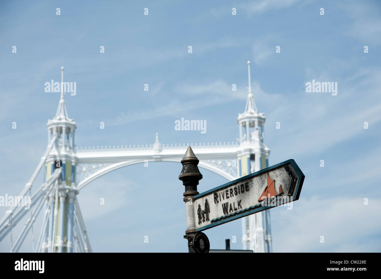 Albert Bridge Sign High Resolution Stock Photography and Images - Alamy