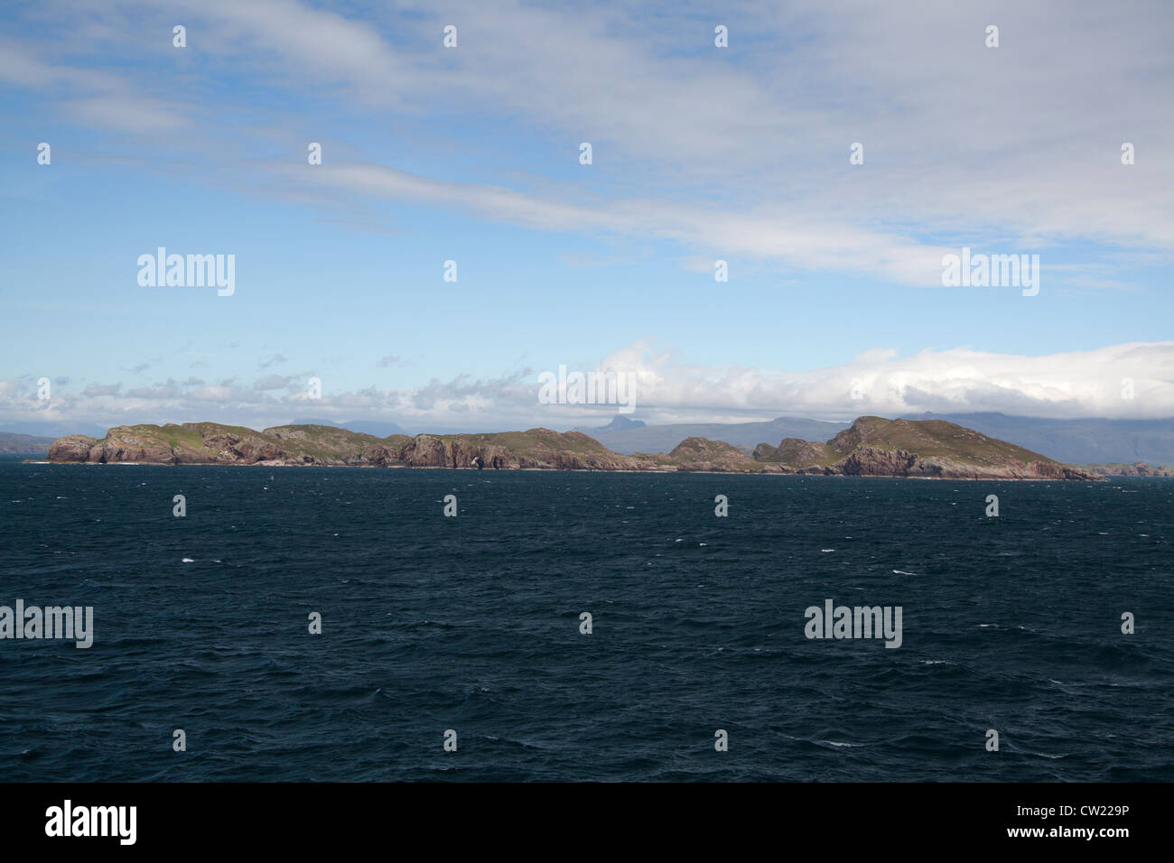 Picturesque view of the summer isles from the Calmac Stornoway to ...