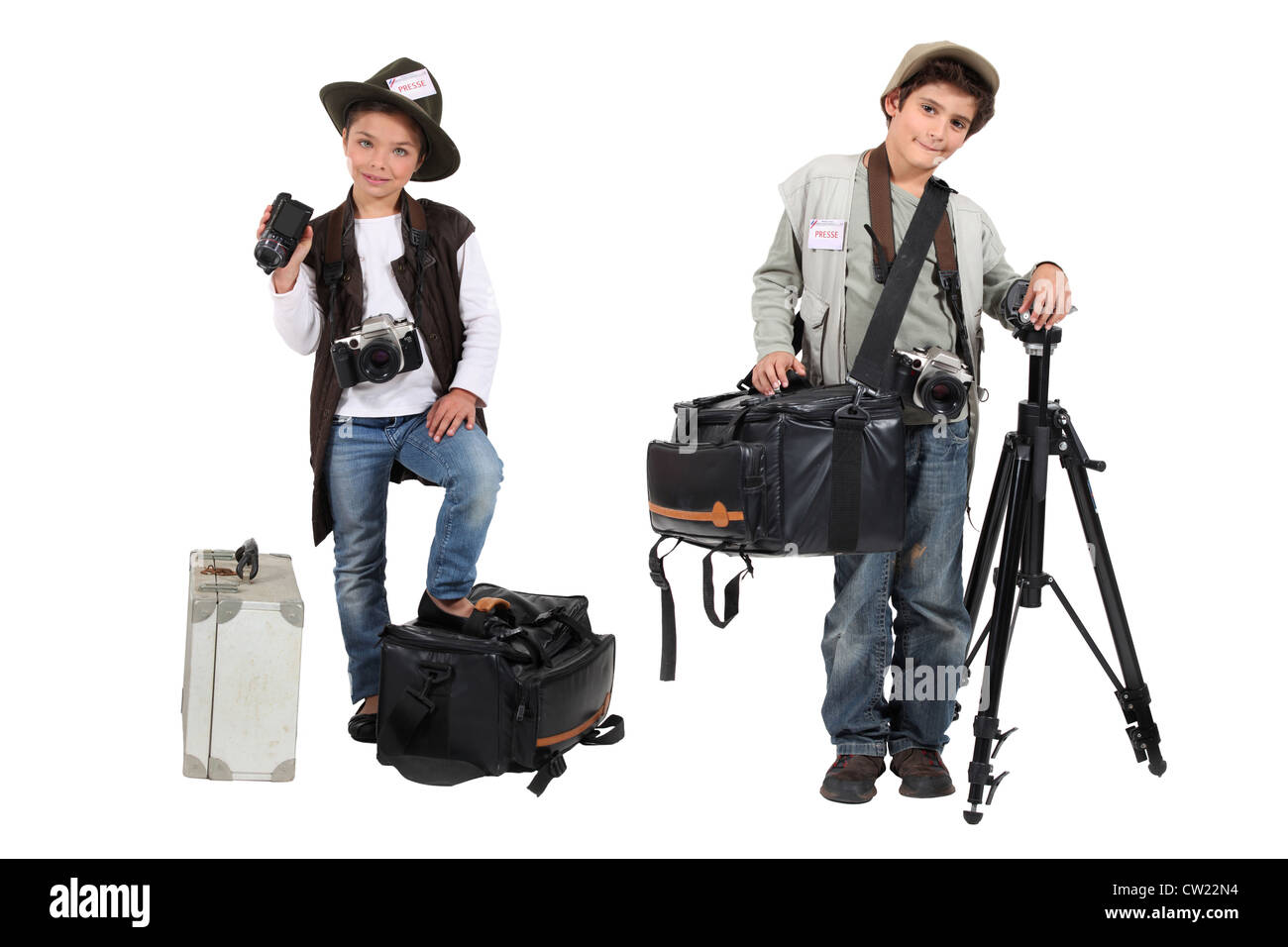 Children acting cameras hi-res stock photography and images - Alamy