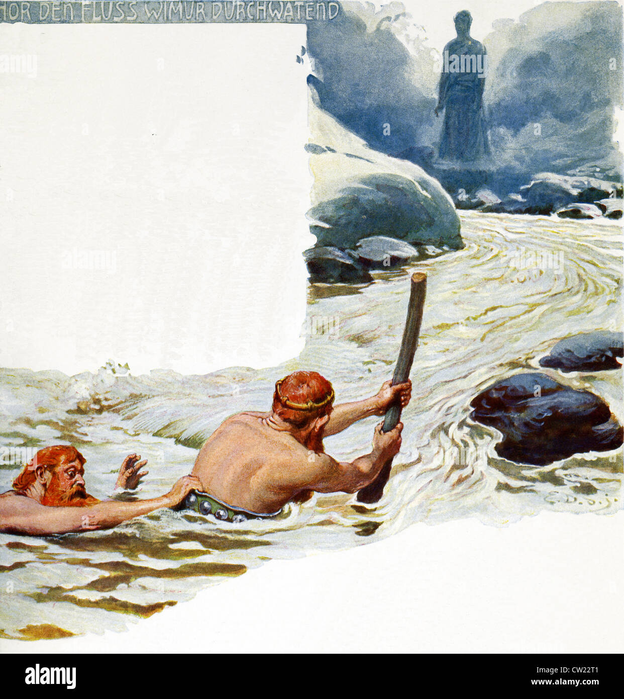 Thor is on his way to the frost giant Geirrod and crossing the River ...