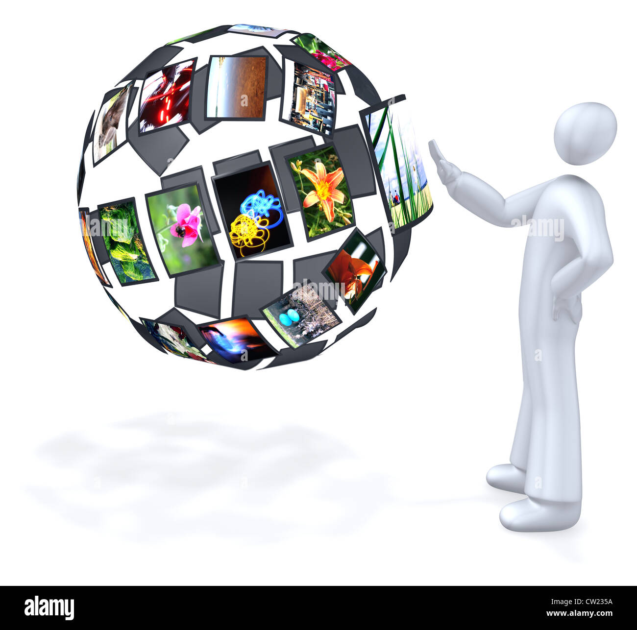 Futuristic data visualization Cut Out Stock Images & Pictures - Alamy