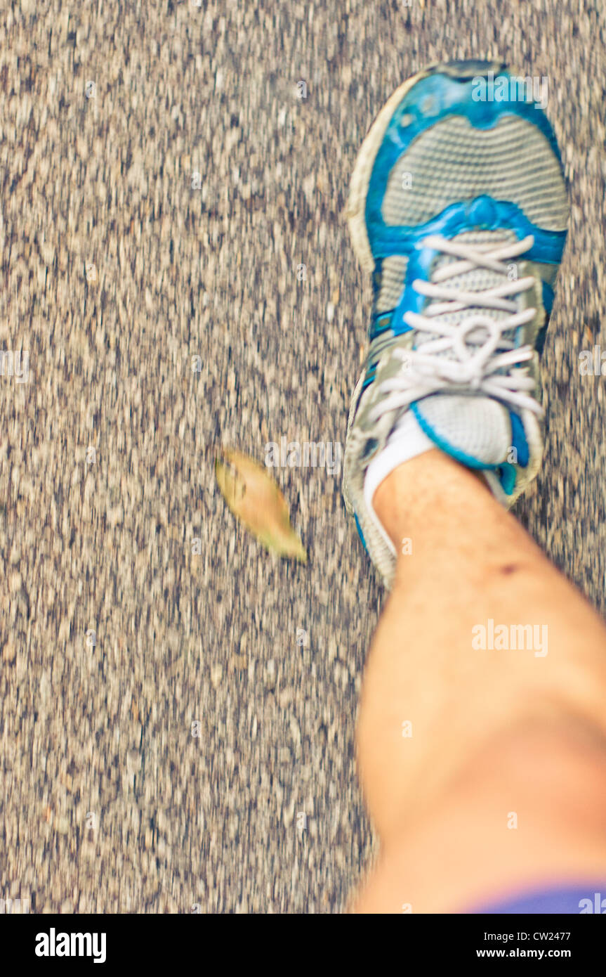 for running concepts with motion blur, view for first person looking ...