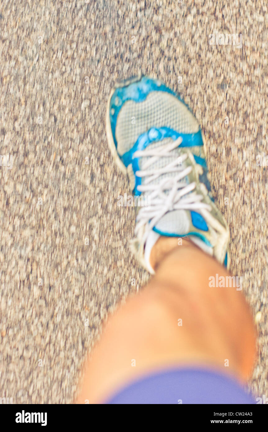 for running concepts with motion blur, view for first person looking ...