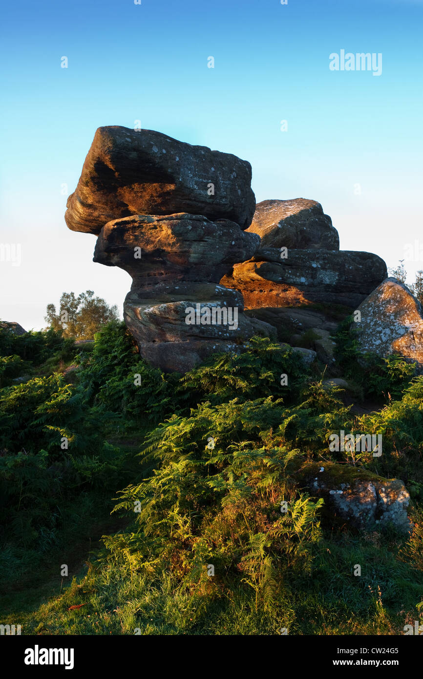 Brimham Rocks balancing natural rock formations in North Yorkshire ...