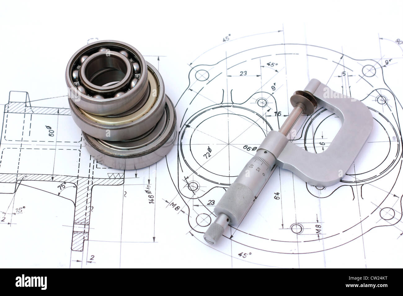 Bearing engineering drawing hi-res stock photography and images - Alamy