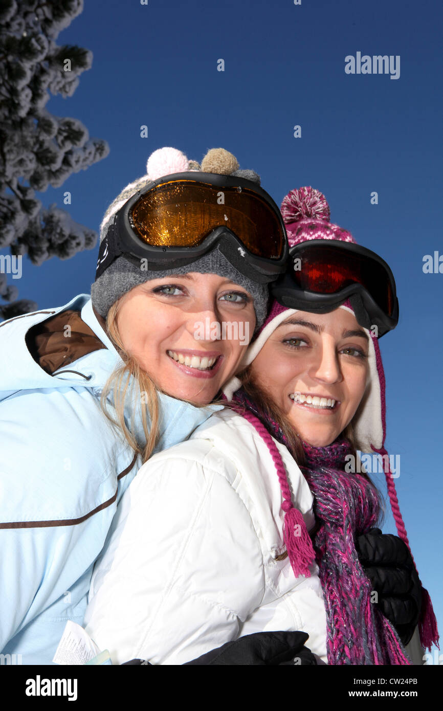 Girls in ski-wear Stock Photo - Alamy