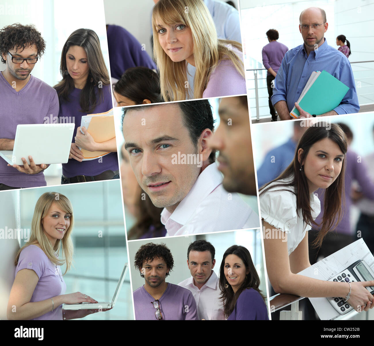 Collage businessman co workers hi-res stock photography and images - Alamy