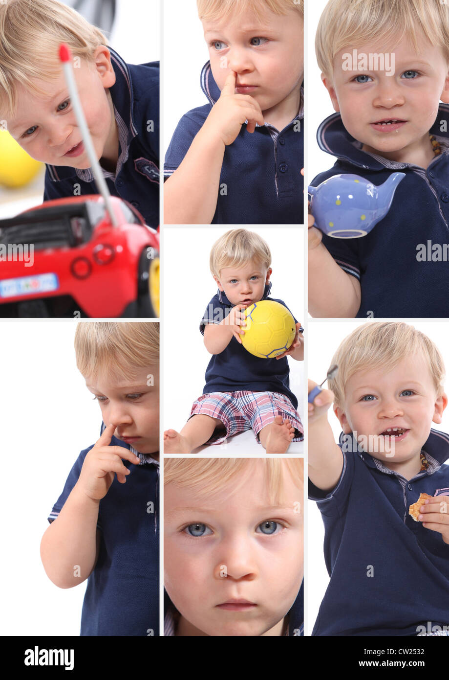 Collage of a toddler Stock Photo - Alamy