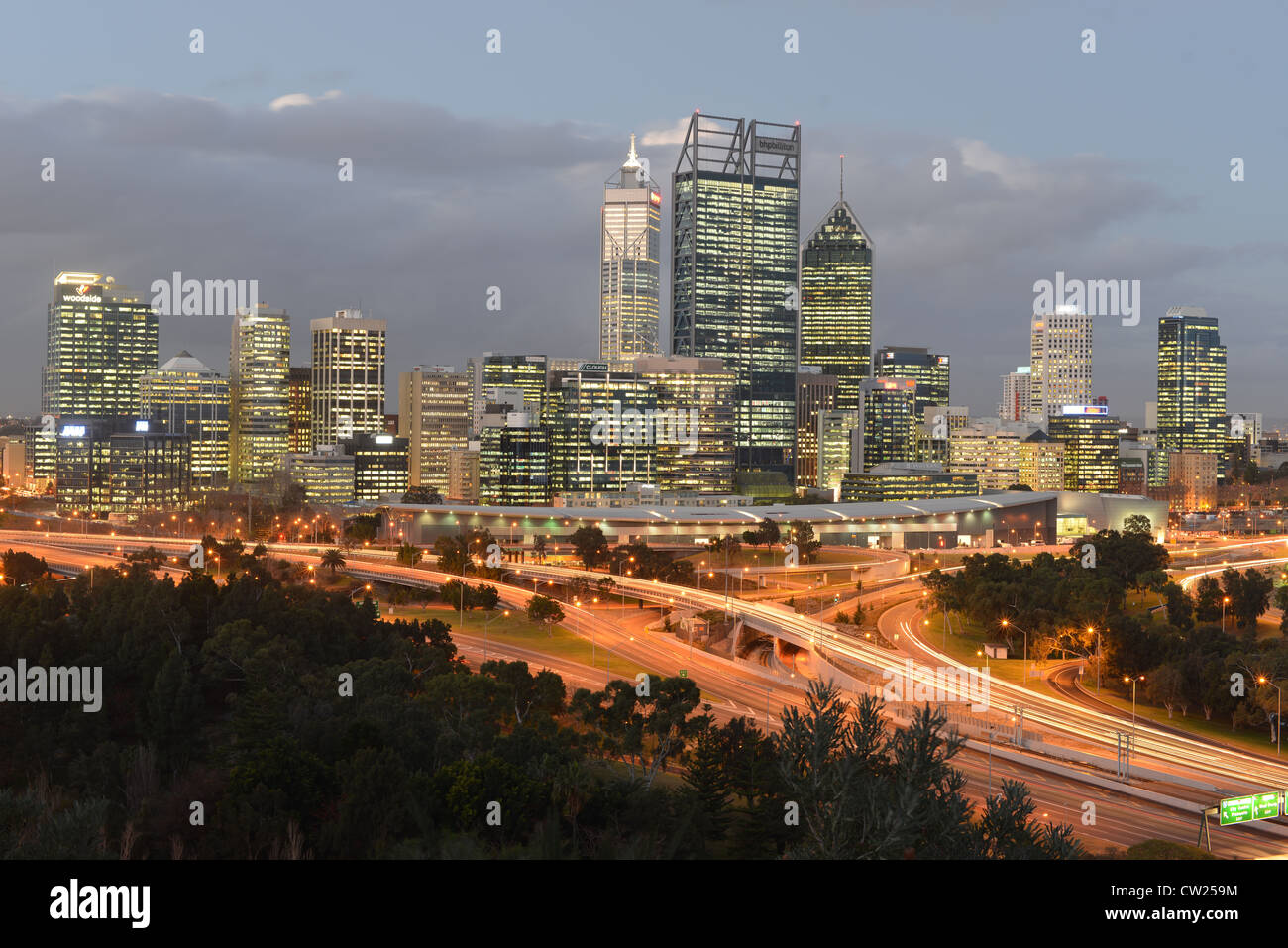 Perth Skyline from Kings Park Stock Photo - Alamy