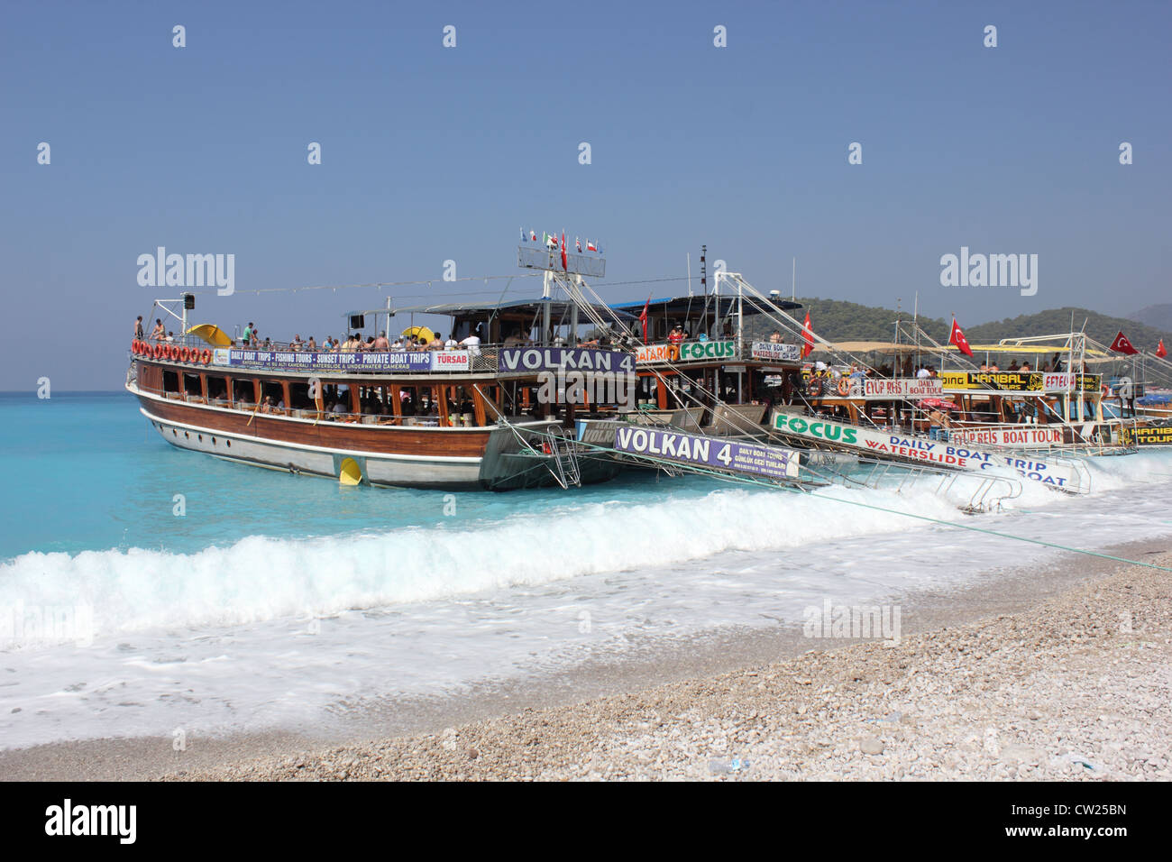 Turkey boat trip Stock Photo - Alamy