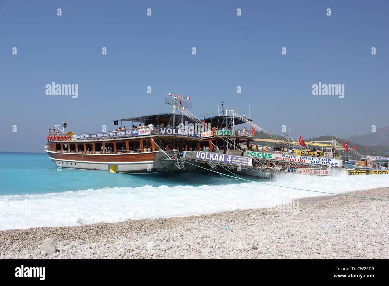 Turkey boat trip Stock Photo - Alamy