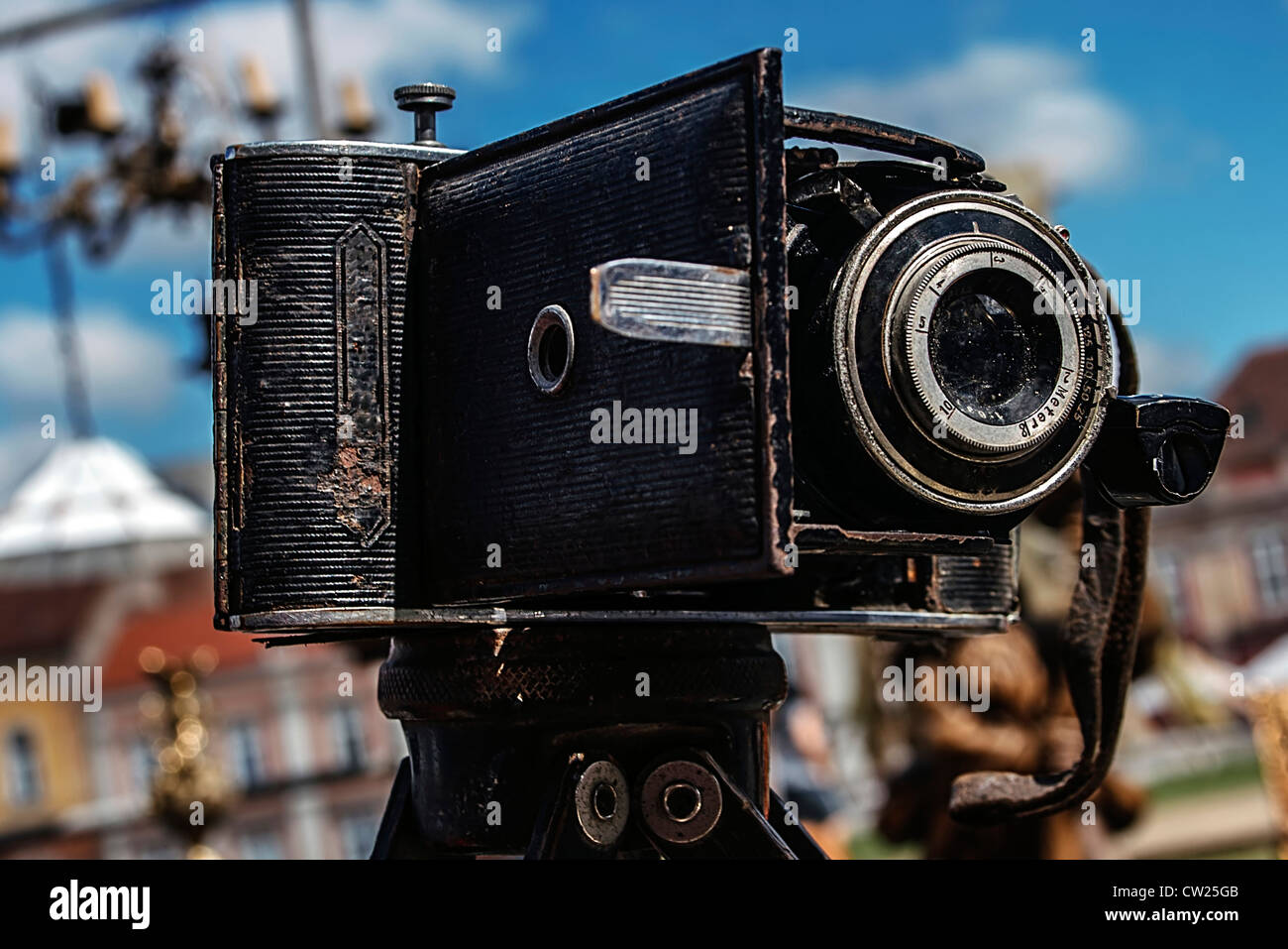 Old photo camera. Antiques Fair in Timisoara, Romania Stock Photo - Alamy
