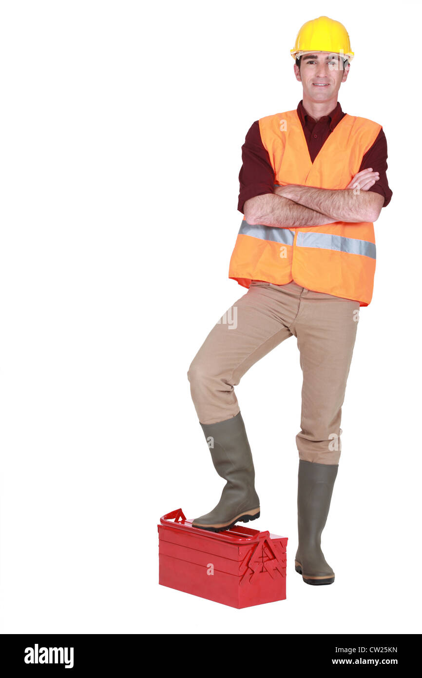 Portrait of a tradesman Stock Photo - Alamy