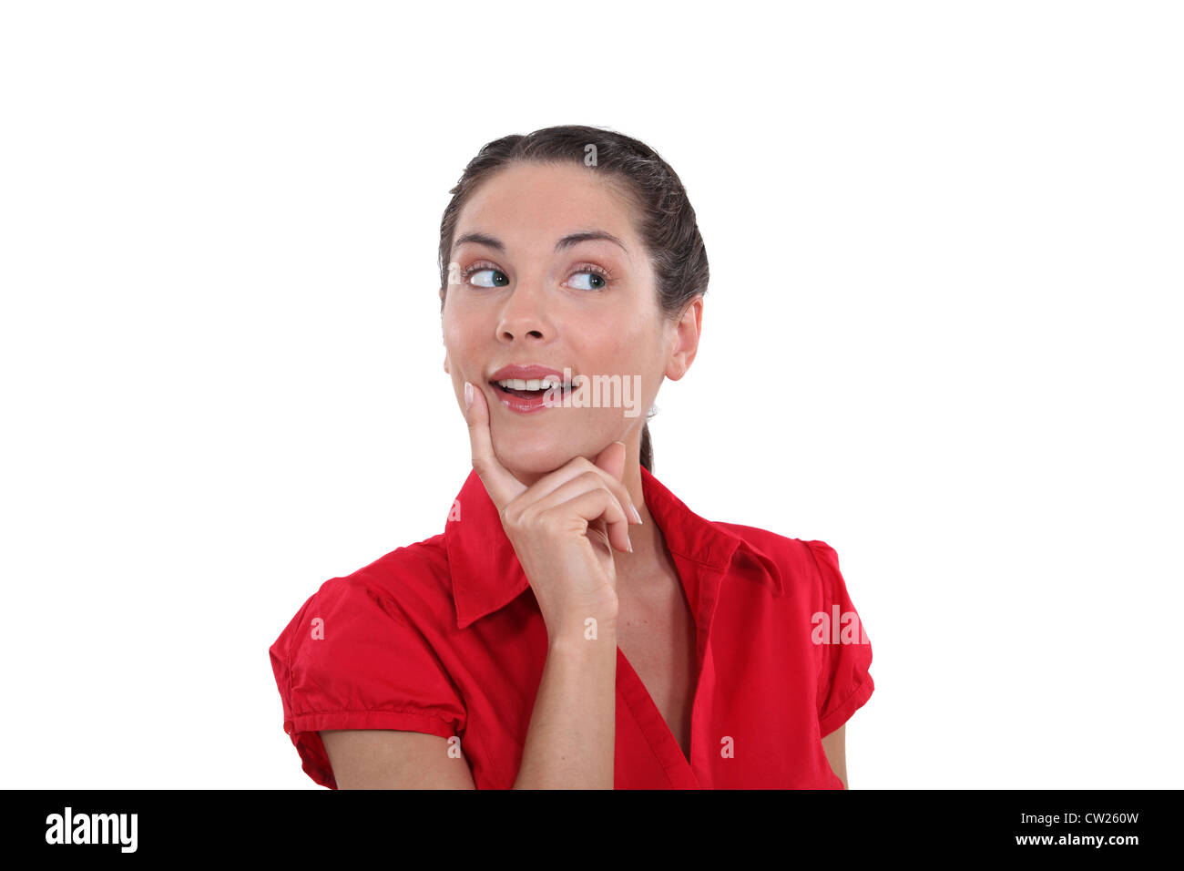 Excited smart woman Stock Photo - Alamy