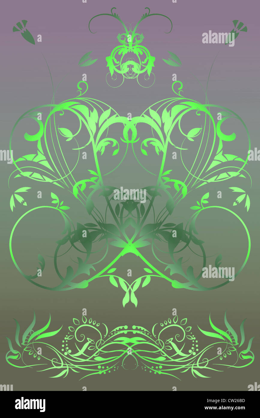 Beautiful illustrated flower background design with gradient Stock ...
