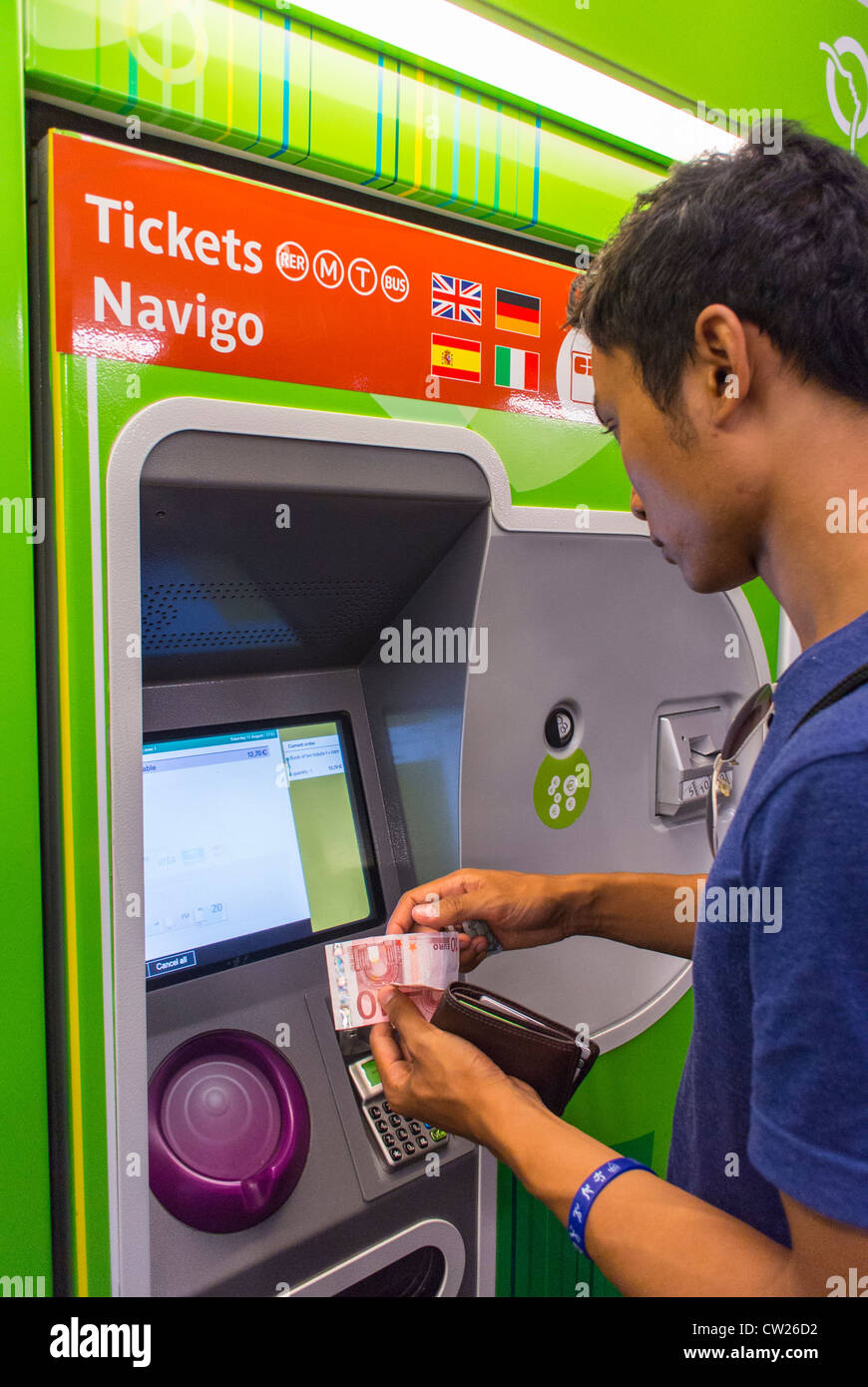 Underground tickets vending machine metro station bright hi-res stock ...