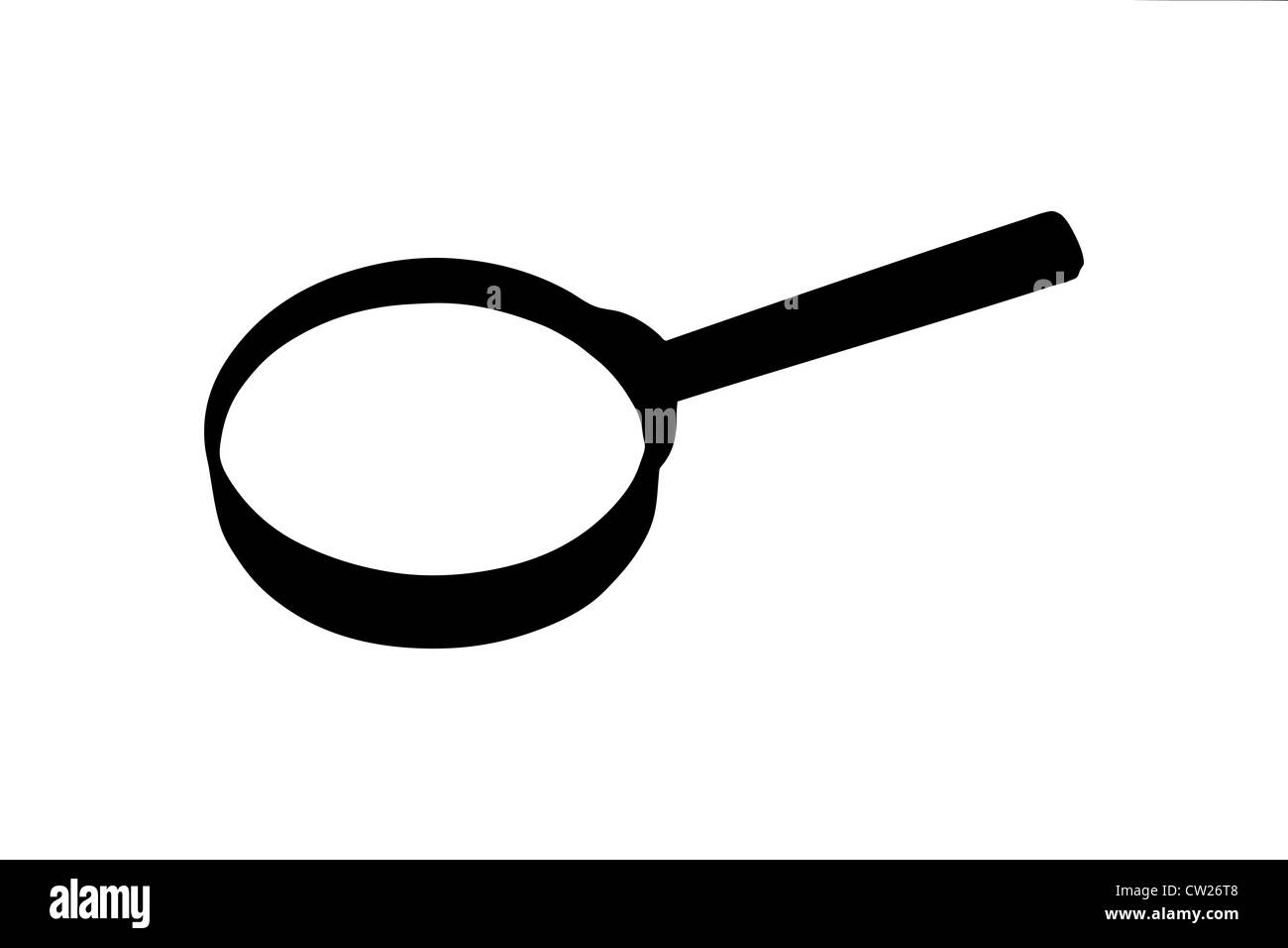 A silhouette of a magnifying glass isolated on white background Stock ...