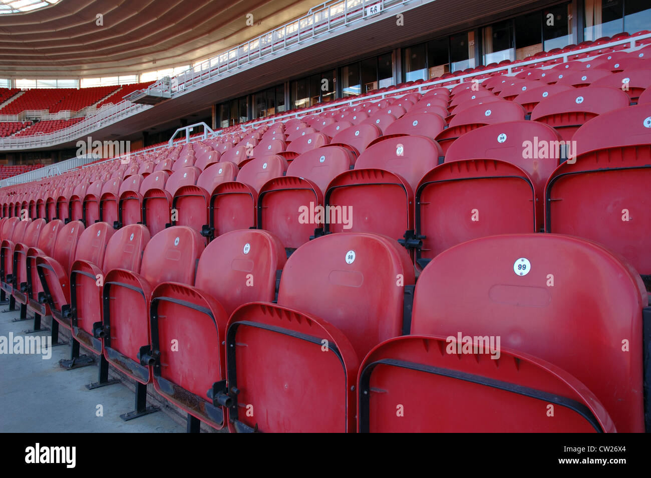 Grandstand seats at Middlesbrough Football Club Riverside Stadium Stock ...