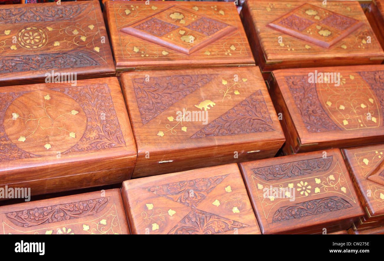 Turkish handmade boxes Stock Photo - Alamy