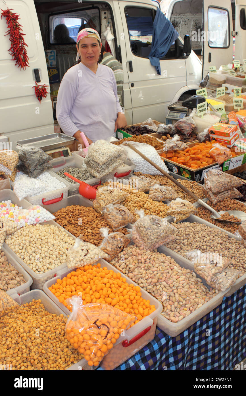 Buying Fresh market produce Stock Photo - Alamy