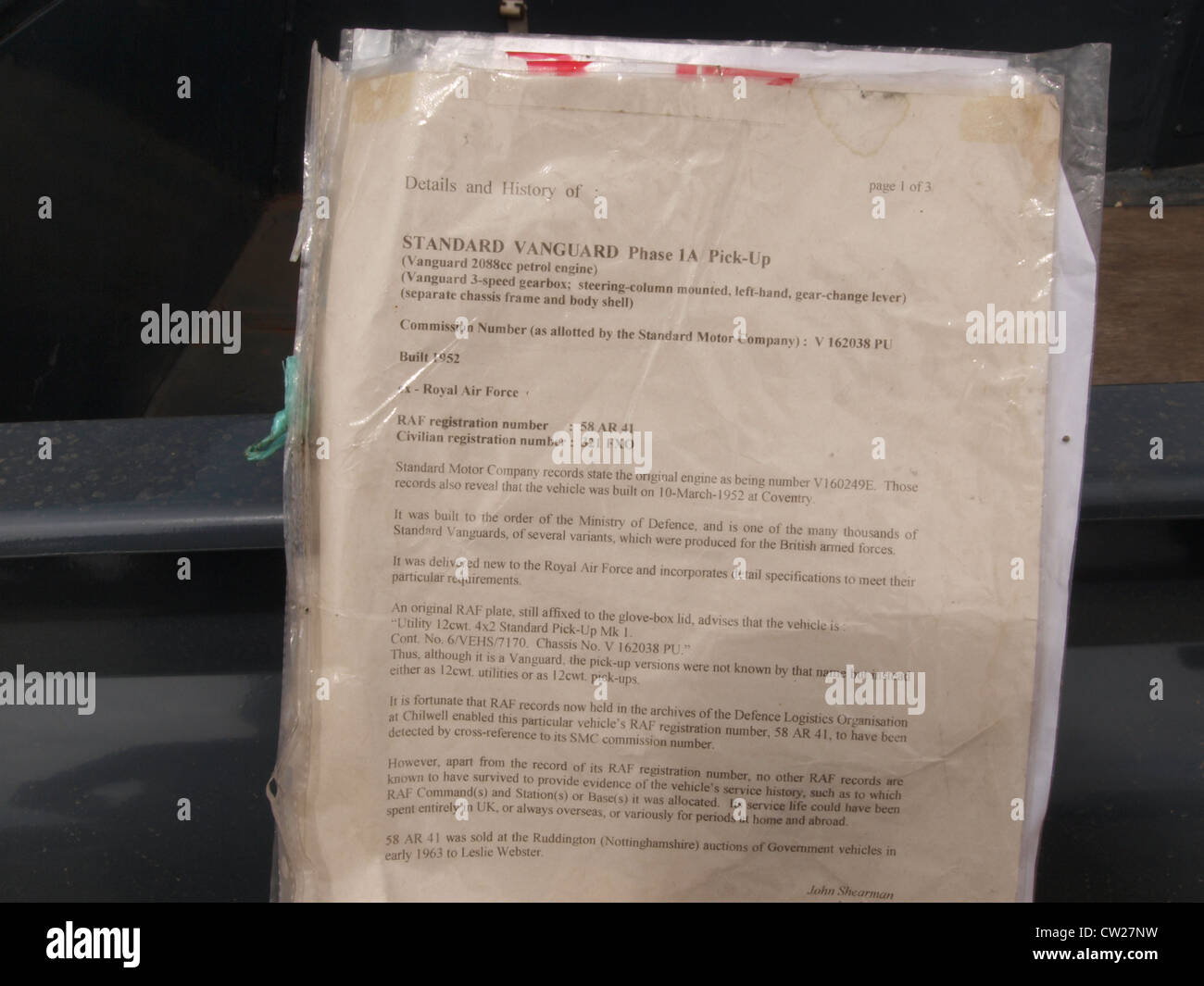 The Standard Vanguard Phase 1A Pick-Up is a British military vehicle ...