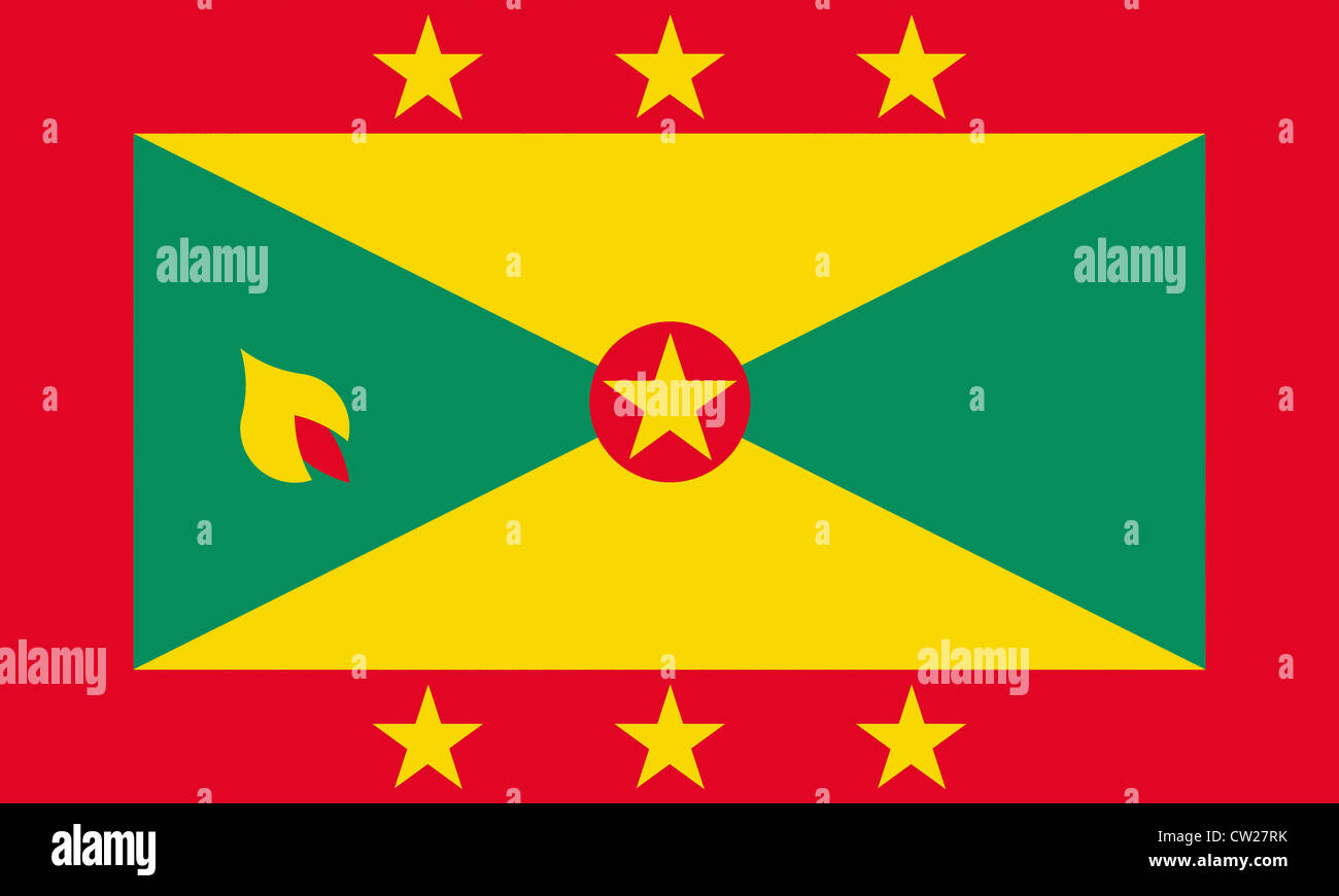 An image of the national flag of Grenada Stock Photo - Alamy