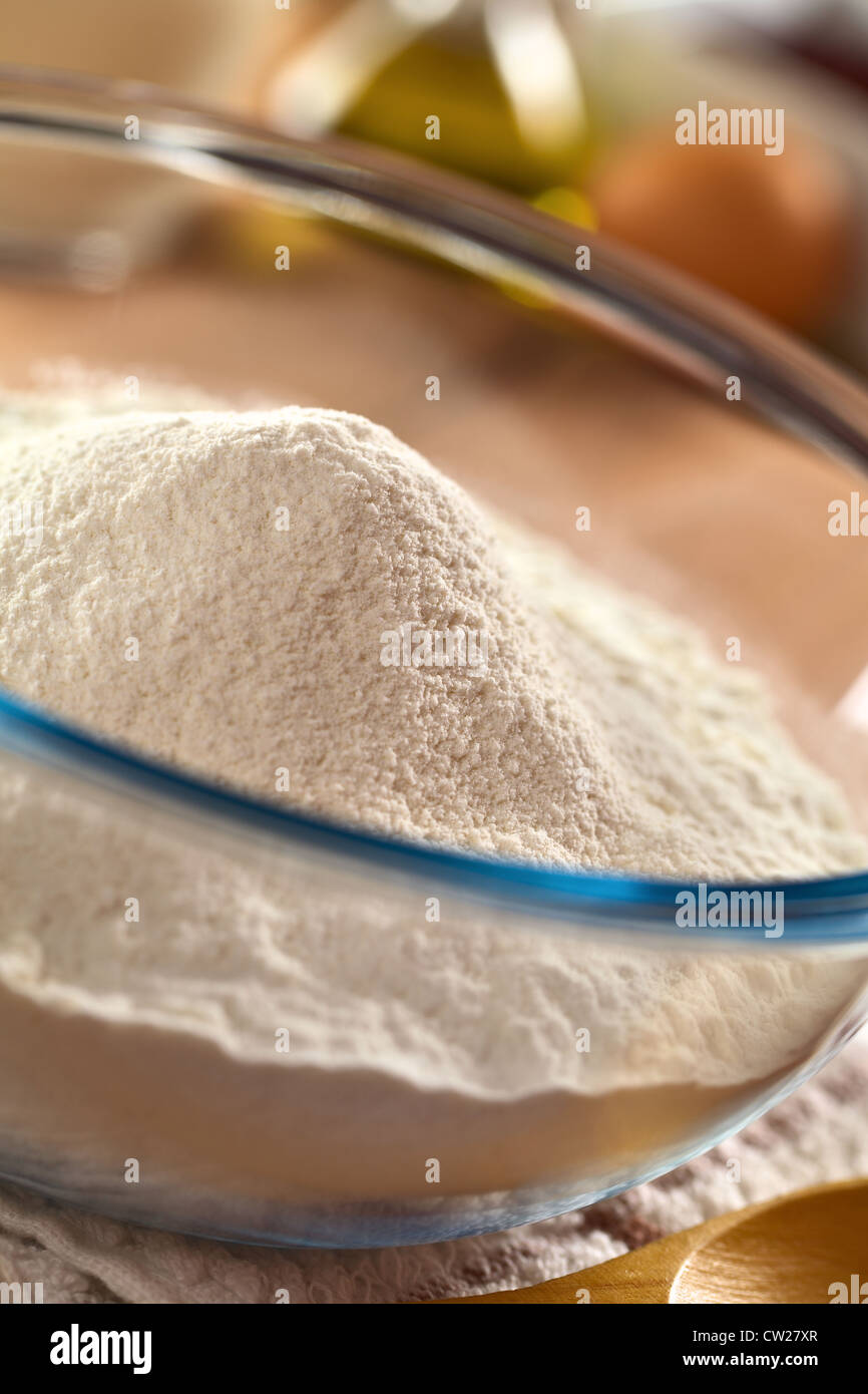 Preparing a dough/batter for crepes or pancakes with wheat flour in ...