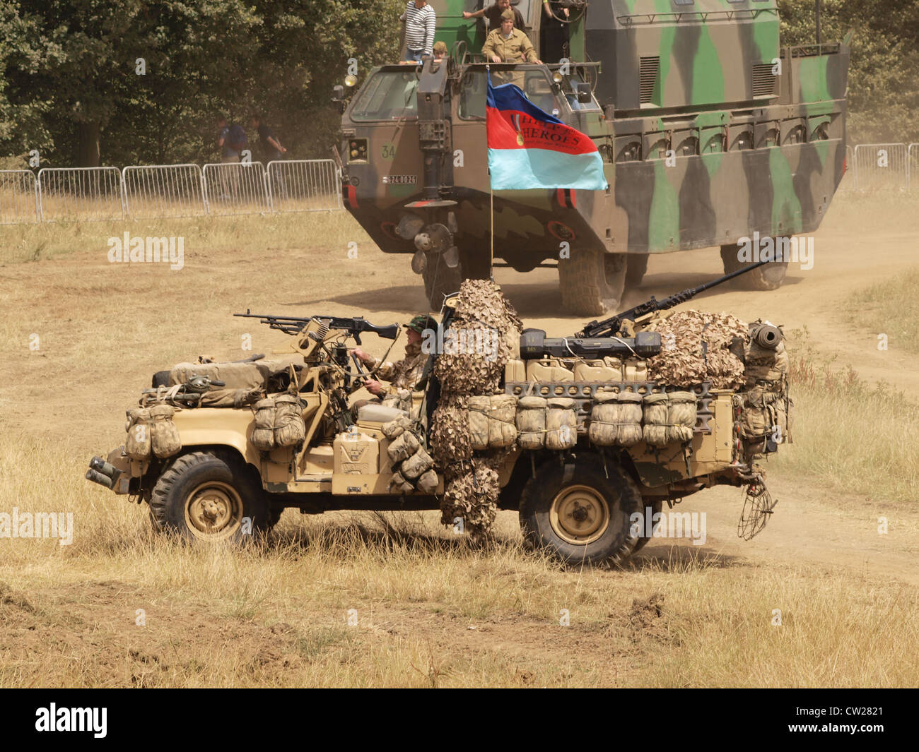 The Land Rover military vehicle, known for its durability and ...