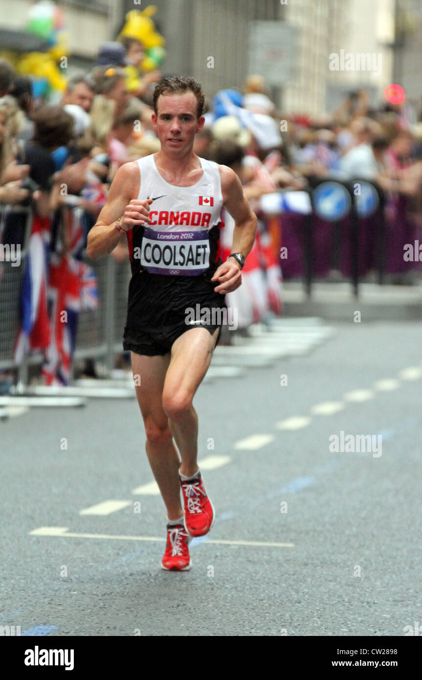Reid Coolsaet of Canada in men's London 2012 Olympic marathon Stock ...