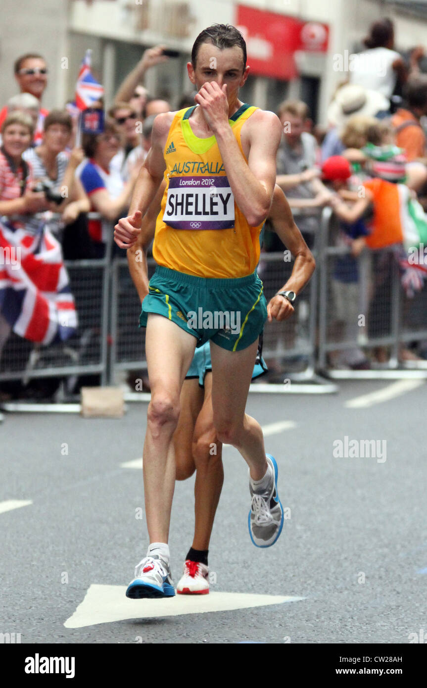 Michael Shelley of Australia in men's London 2012 Olympic marathon ...