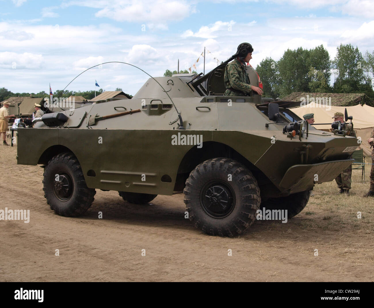 The BRDM-2 is a Soviet amphibious armored reconnaissance vehicle used ...