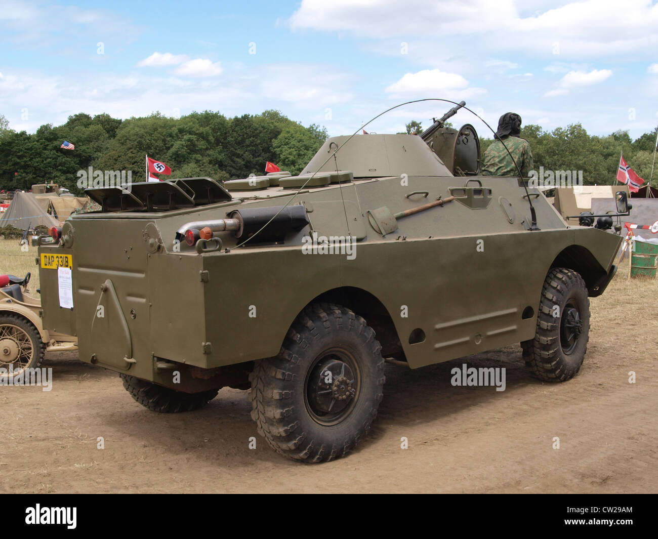 The BRDM-2 is a Soviet amphibious armored vehicle, used for ...