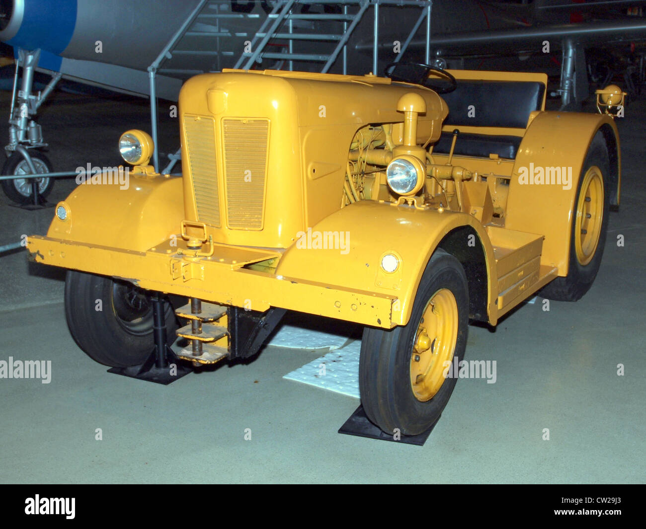 The airfield tractor at the Soesterberg Militaire Luchtvaart Museum in ...