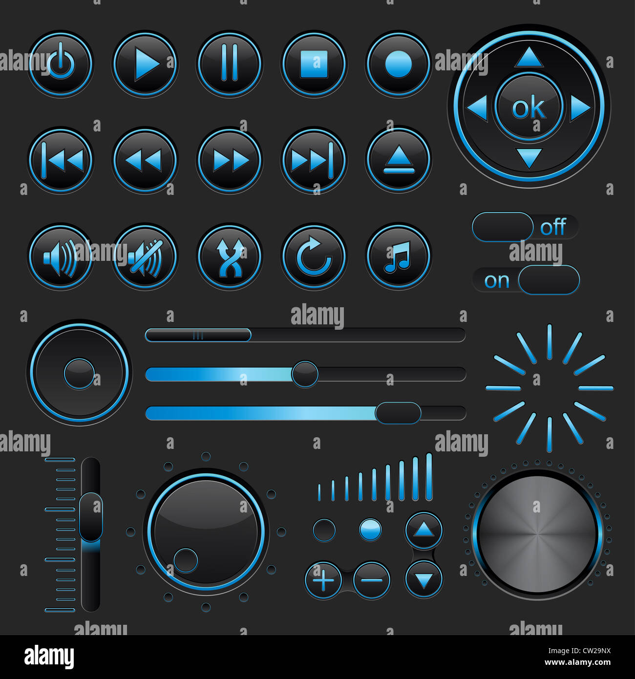 Blue buttons with arrows hi-res stock photography and images - Alamy