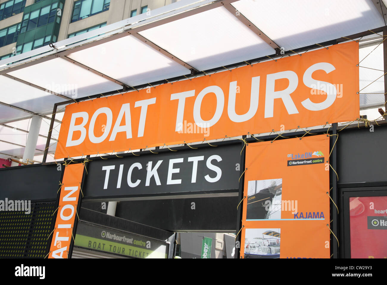 Boat Tours Sign Stock Photo - Alamy