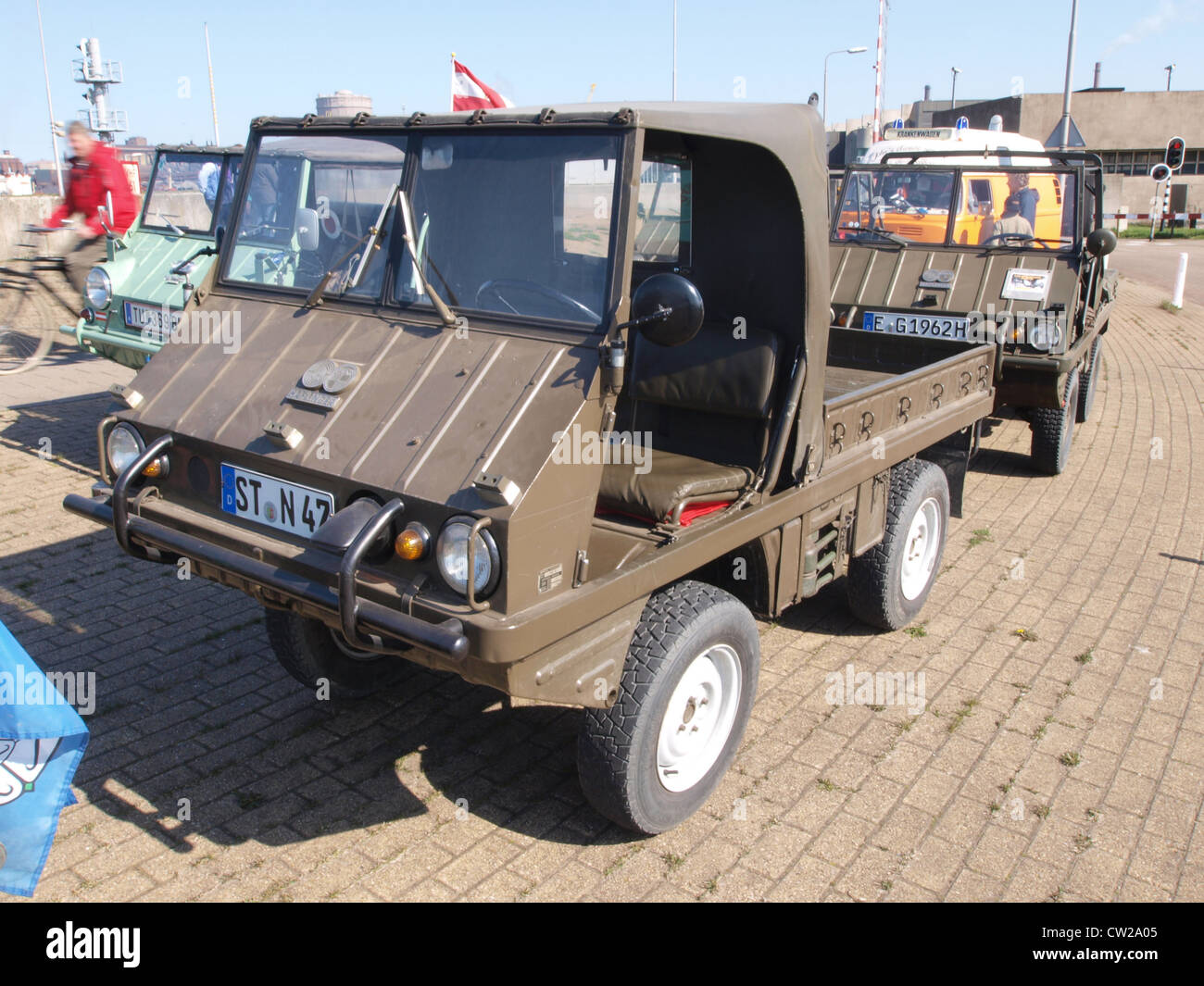 The Steyr Puch Haflinger is a 4-wheel-drive military vehicle used for ...