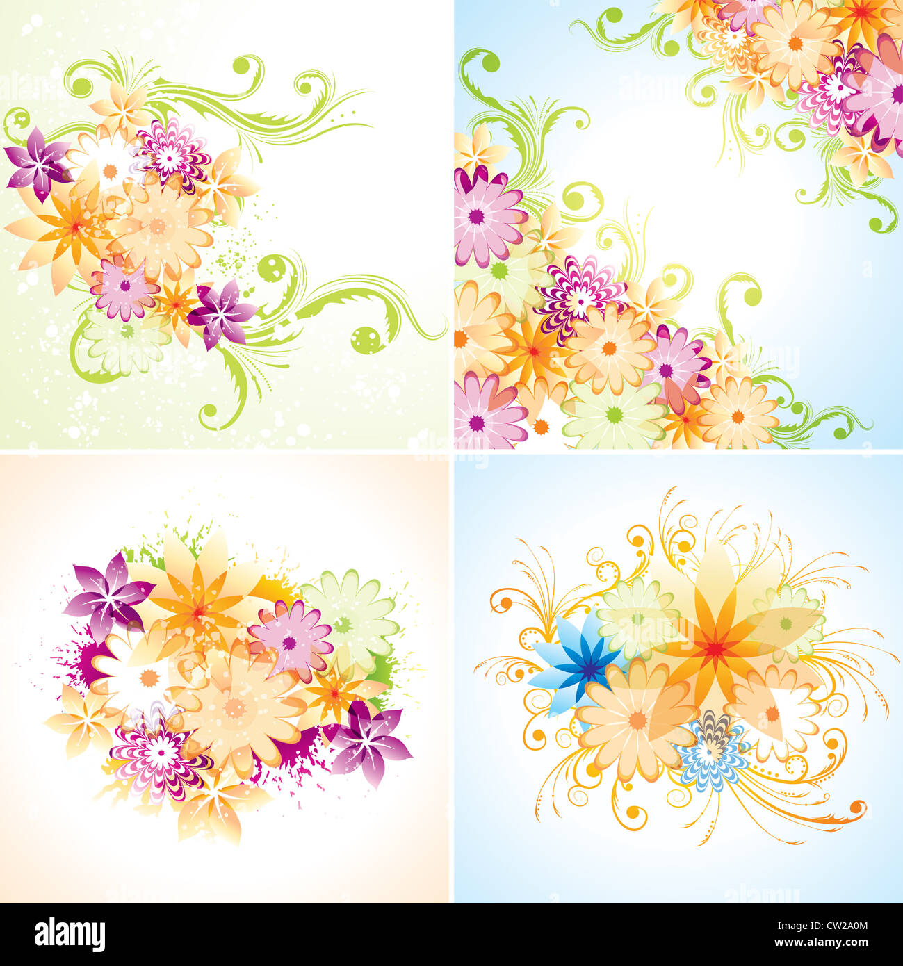 Four floral designs hi-res stock photography and images - Alamy