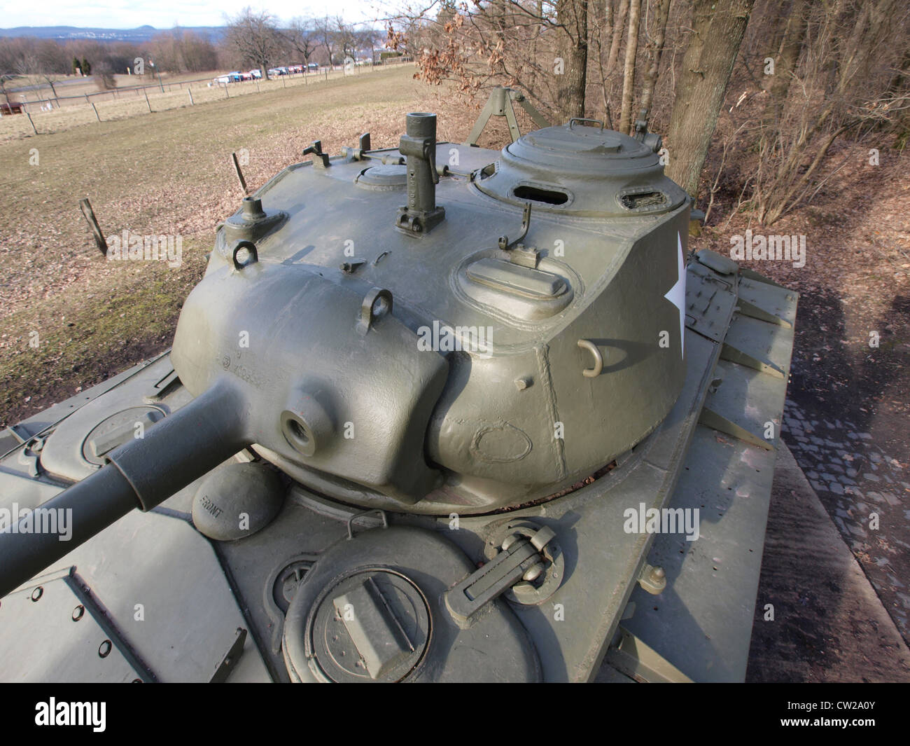 The M24 Chaffee, a U.S. light tank from the mid-1940s, is displayed at ...