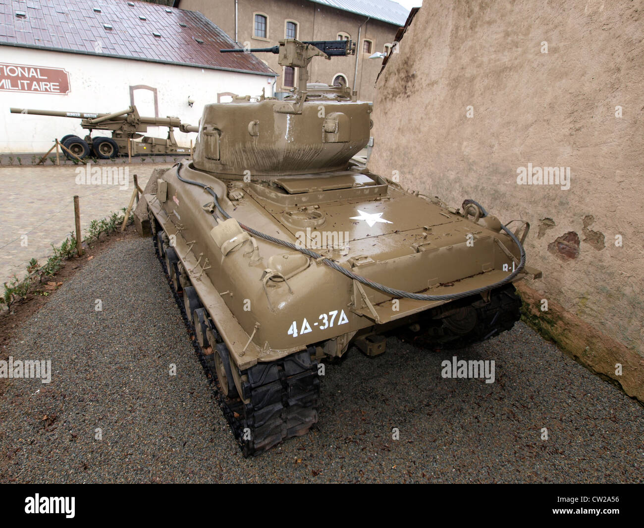 The Sherman M4 is a World War II-era American medium tank, displayed at ...