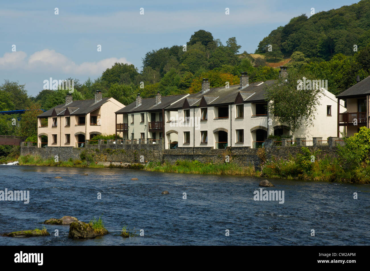 The River Leven at Backbarrow, South Lakeland, Cumbria, England UK ...