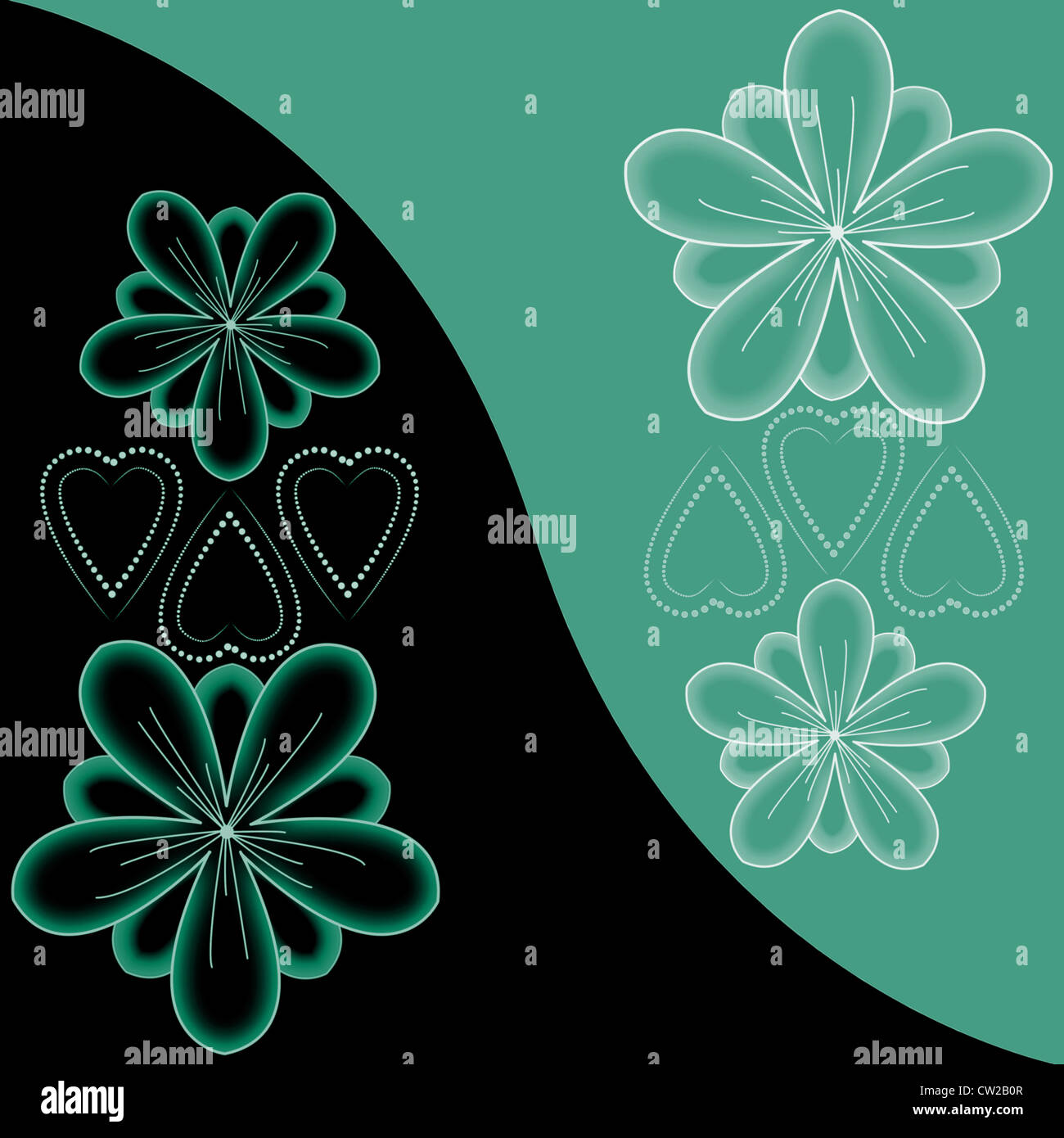 Beautiful illustrated flower background design Stock Photo - Alamy