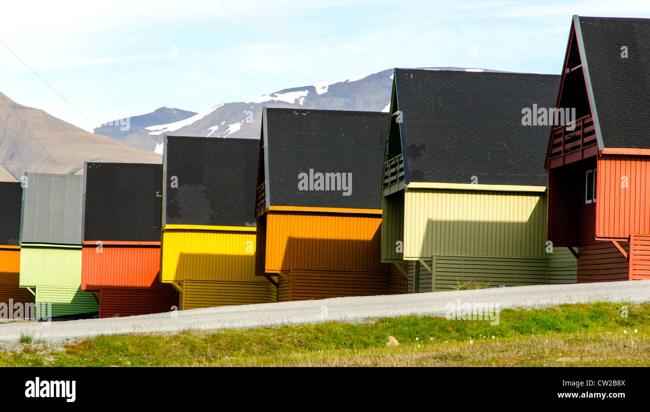 Houses in Longyearbyen Spitsbergen Svalbard Norway Scandinavia Stock ...
