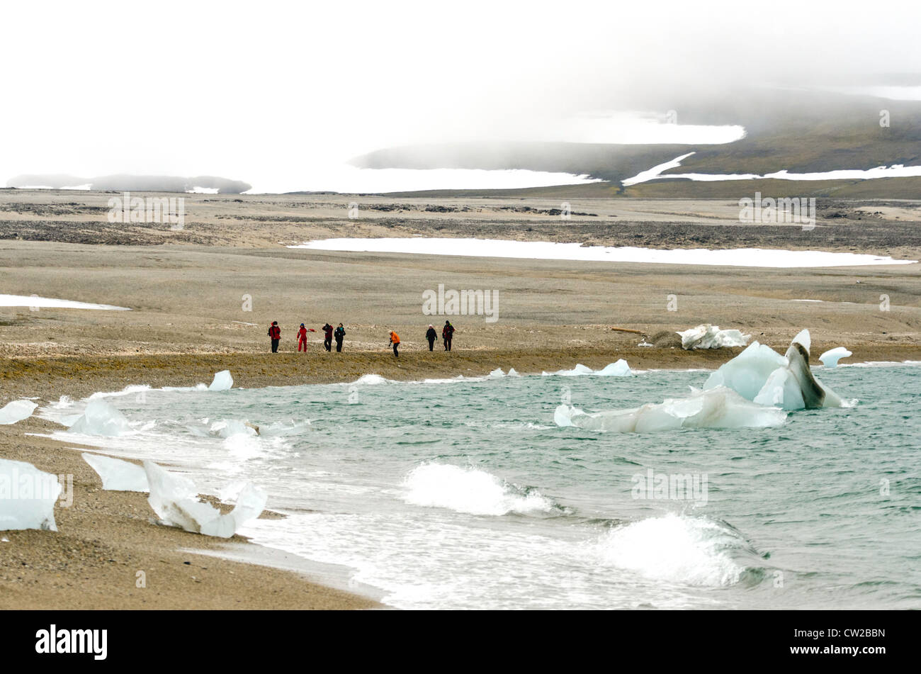 People walking Svalbard Norway Arctic Circle Stock Photo - Alamy